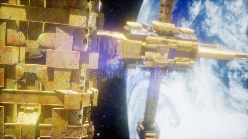 International Space Station Stock Photo - Image of station, clouds ...