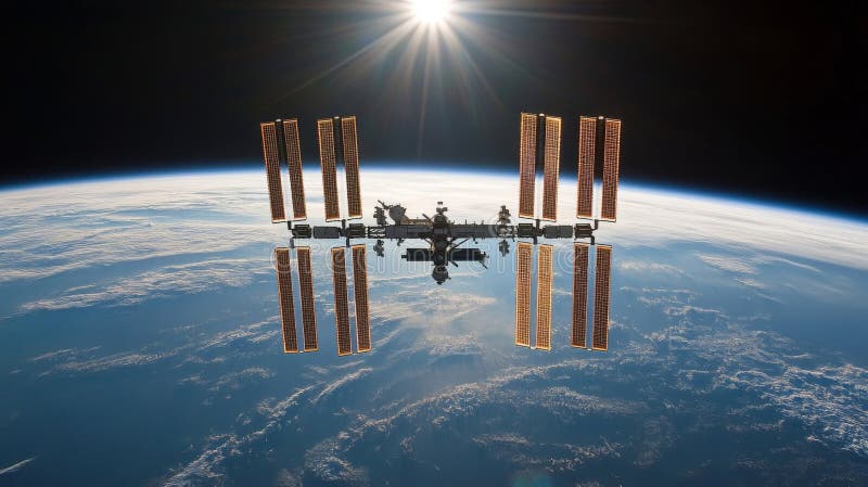 International Space Station Background Sun Stock Illustrations – 839 ...