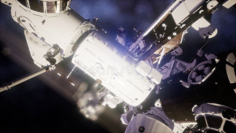 International Space Station in Outer Space Stock Image - Image of ...