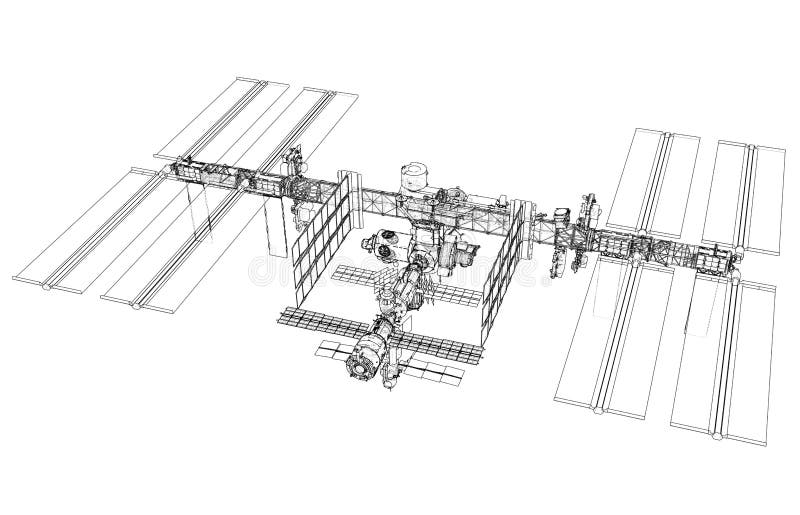 Space Station Blueprint Stock Illustrations – 1,155 Space Station ...