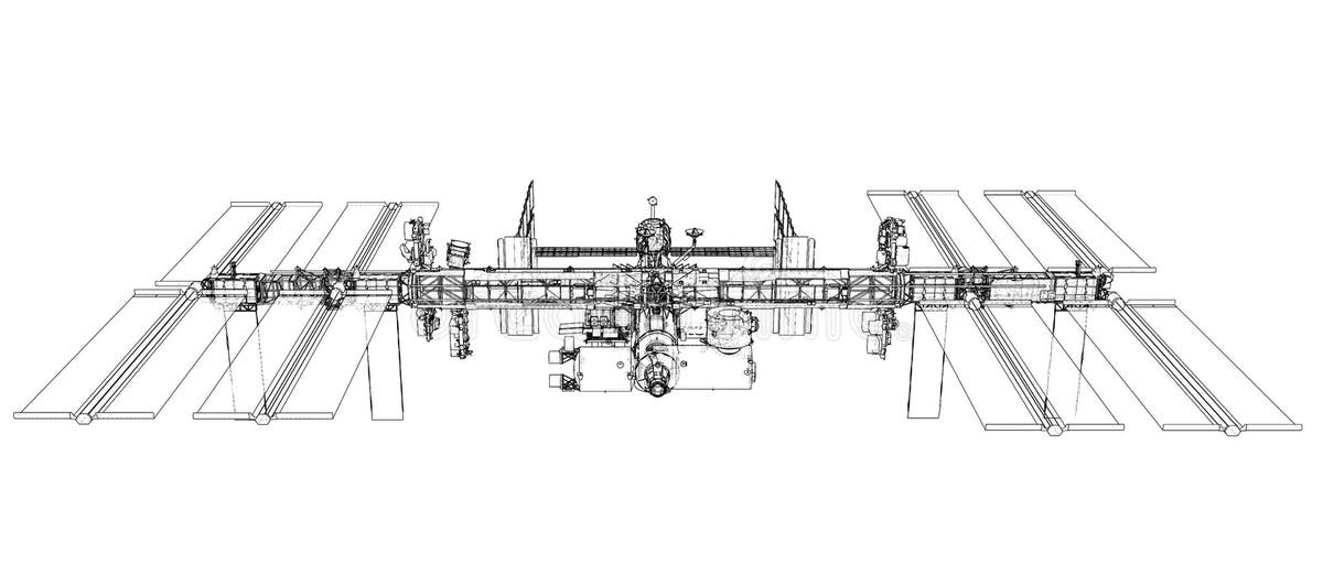 Space Station Blueprint Stock Illustrations – 1,131 Space Station ...