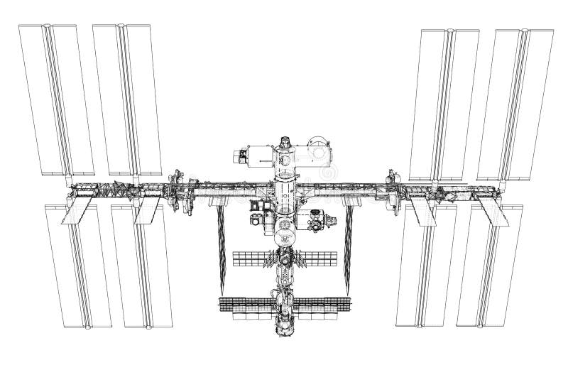 Space Station Blueprint Stock Illustrations – 974 Space Station ...