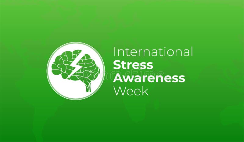 International Stress Awareness Week Background Banner Illustration ...