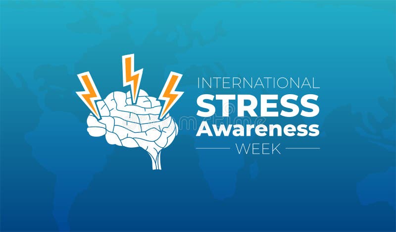 International Stress Awareness Week Background Banner Illustration ...