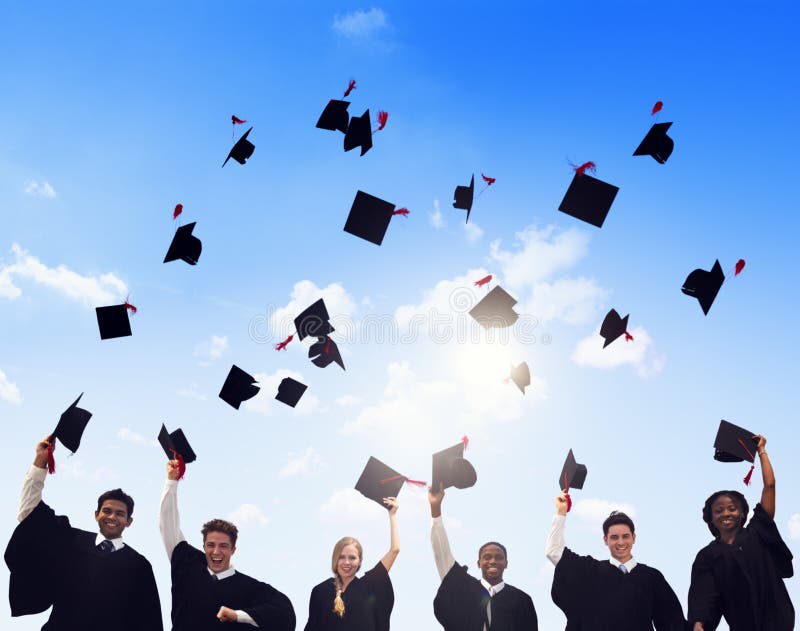 International Students Celebrating Graduation Stock Image - Image of ...
