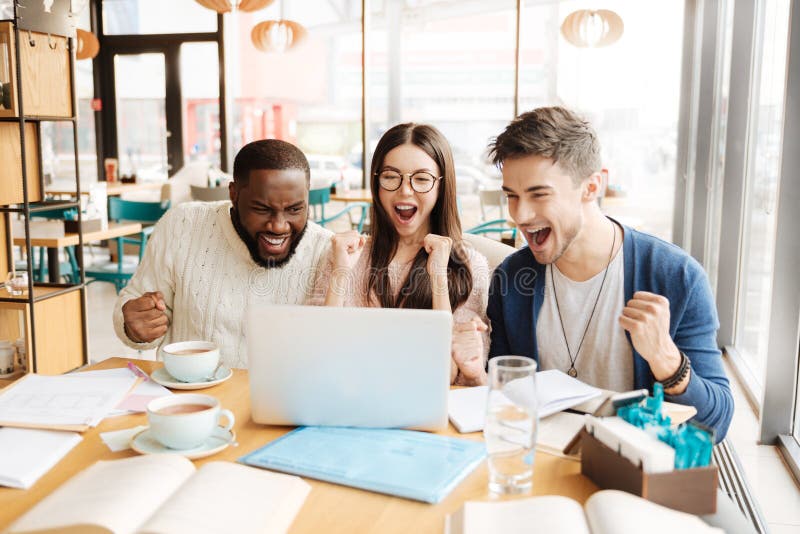 International Students Resting in the Cafe Stock Photo - Image of ...