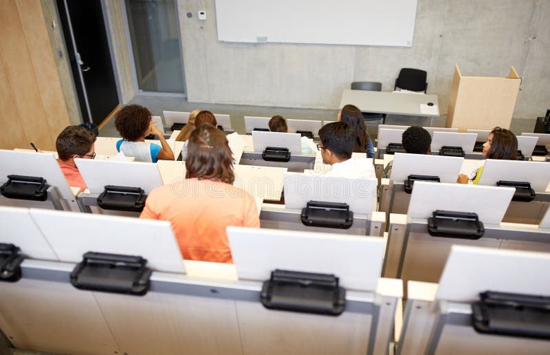 International Students at University Lecture Hall Stock Photo - Image ...