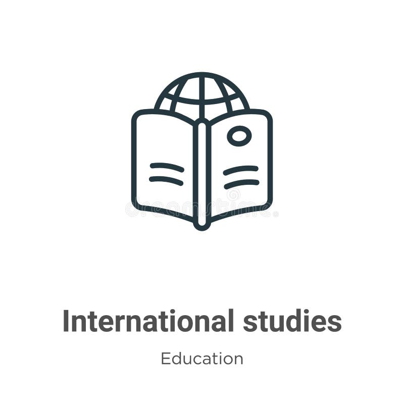 International Studies Outline Vector Icon. Thin Line Black ...