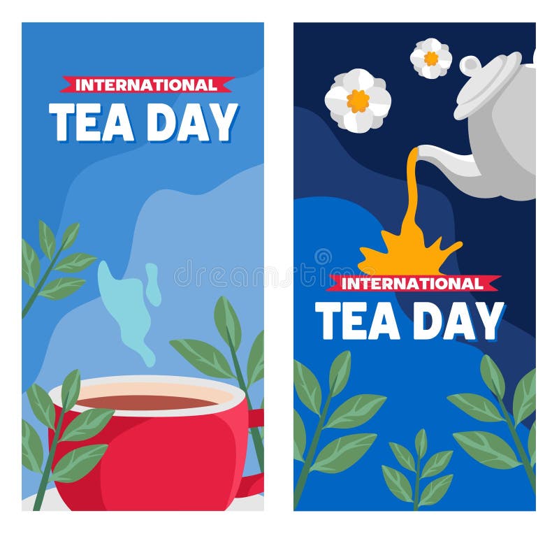 International Tea Day with a Cup of Tea Stock Vector - Illustration of ...
