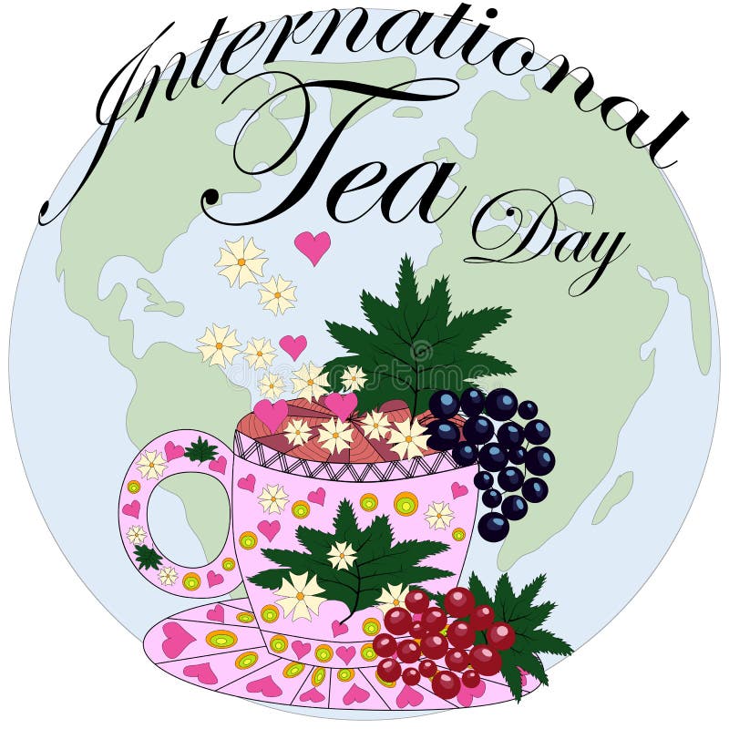 International Tea Day in December 15. World Map Stock Illustration ...