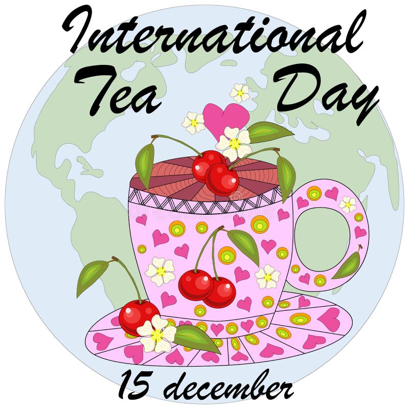 International Tea Day in December 15. World Map Stock Illustration ...