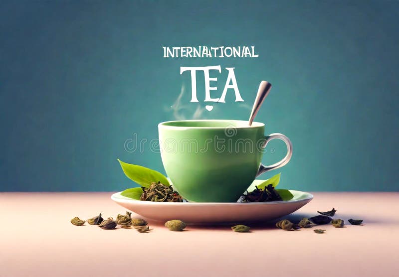 International Tea Day Text Animation Digital Content. Stock ...