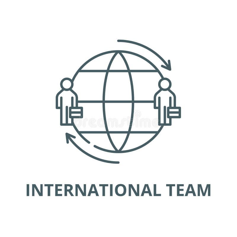 International Partnership Vector Line Icon, Linear Concept, Outline ...
