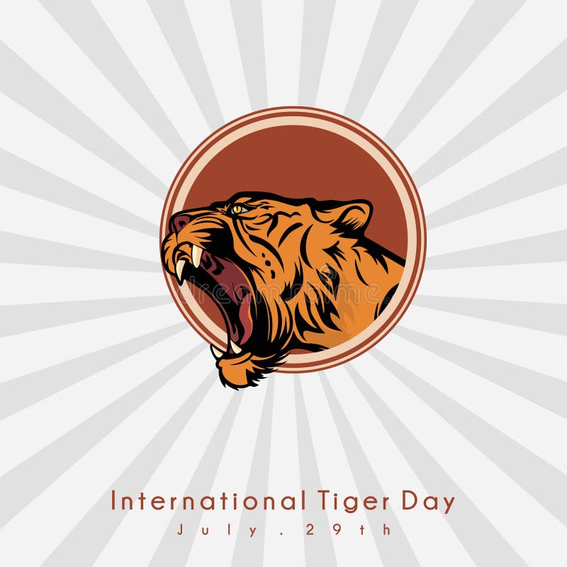 International Tiger Day Poster Design Stock Vector - Illustration of ...