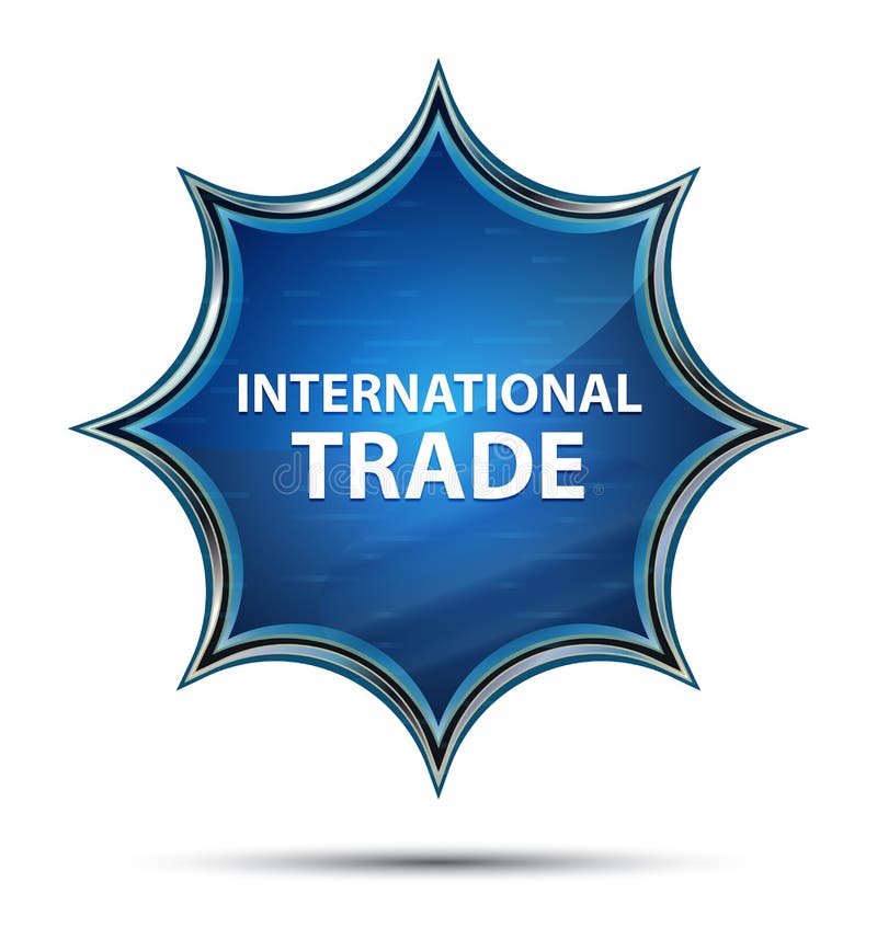 International Trade Magical Glassy Sunburst Blue Button Stock ...