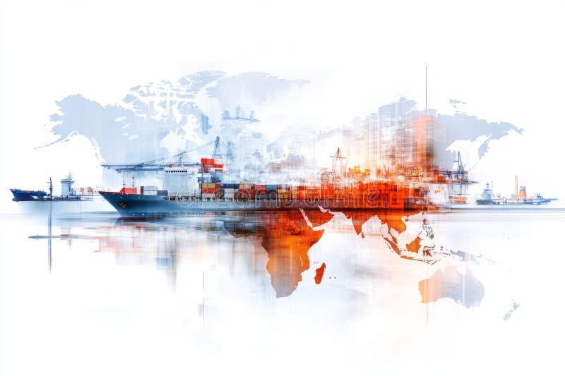 International Trade and Transportation Concept with Airplane and Cargo ...