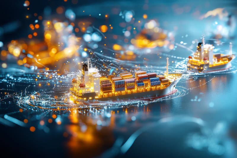 International Trade and Transportation Concept with Airplane and Cargo ...