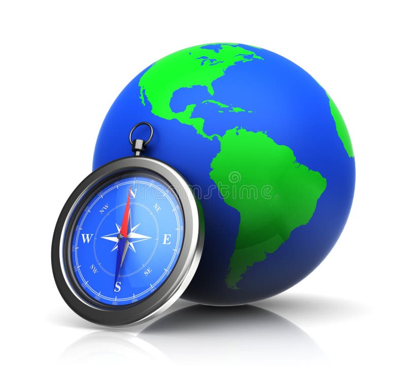 Pocket compass stock illustration. Illustration of shadow - 31398787