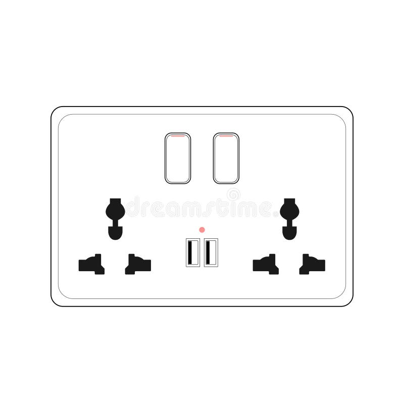 International Universal Socket Multi-Function 3 Holes Plug Outlet Panel ...