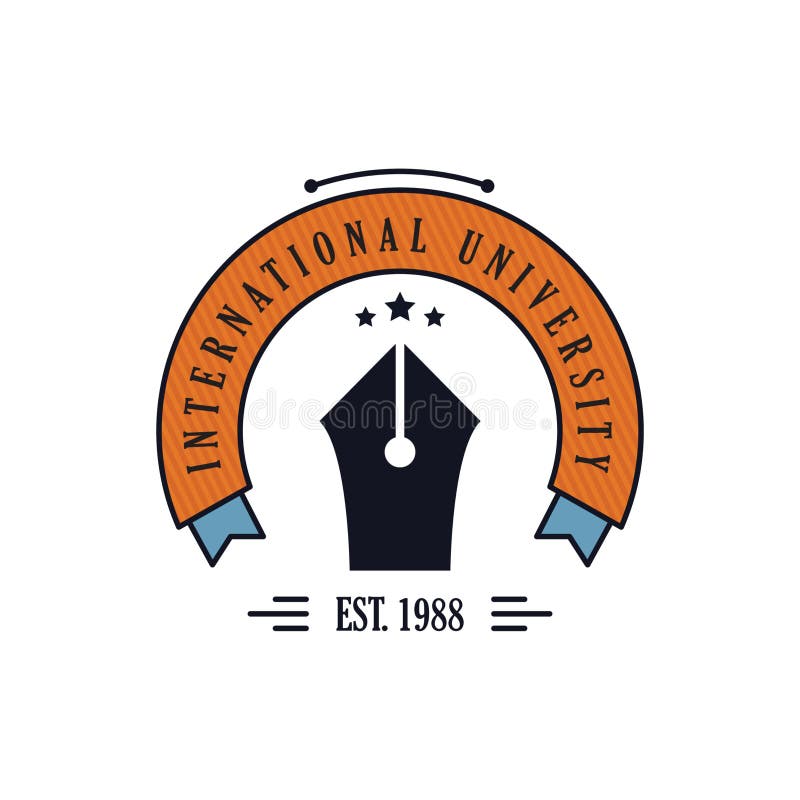 International University Logo Element. Vector Illustration Decorative ...