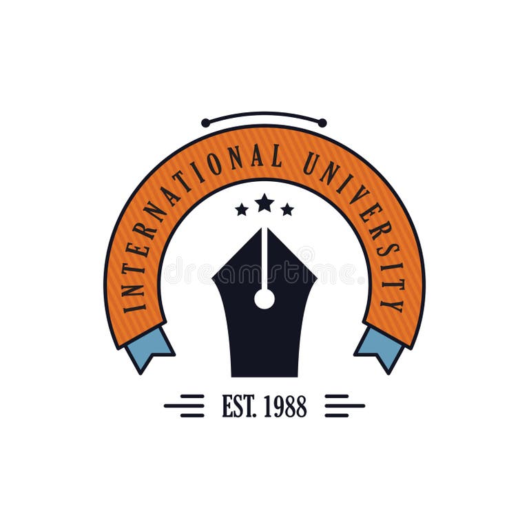 International University Logo Element. Vector Illustration Decorative ...