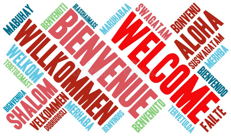 International Welcome Word Cloud Stock Vector - Illustration of ...