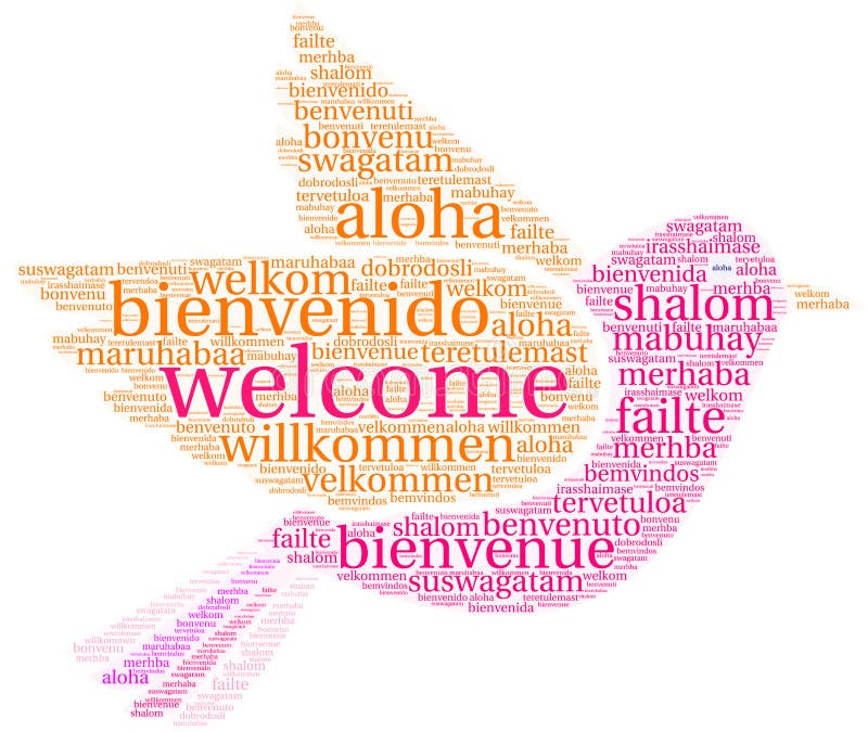 International Welcome Word Cloud Stock Vector - Illustration of global ...