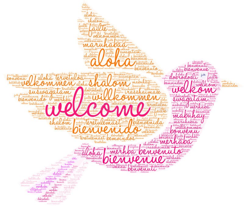 International Welcome Word Cloud Stock Vector - Illustration of ...