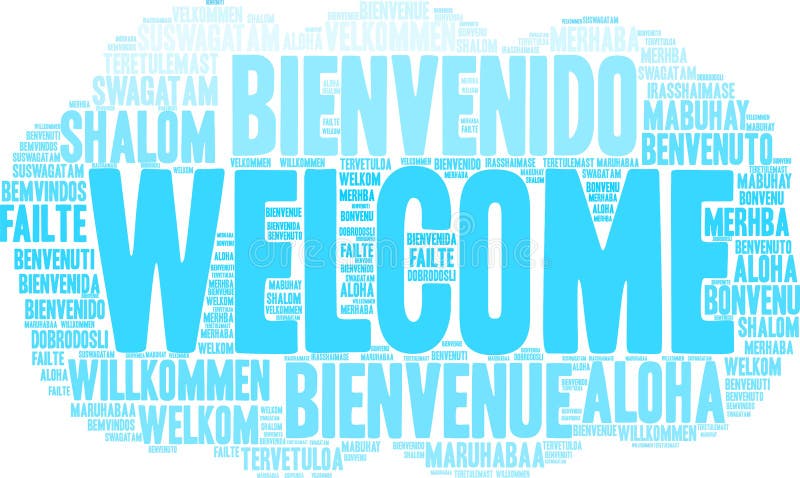 International Welcome Word Cloud Stock Vector - Illustration of ...