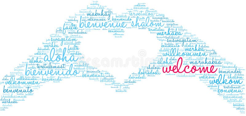 International Welcome Word Cloud Stock Vector - Illustration of ...