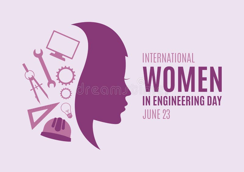 International Women in Engineering Day Vector Stock Vector ...