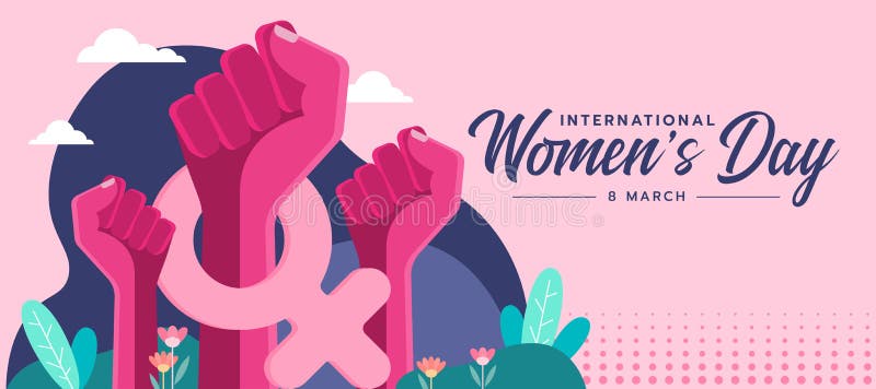 Woman`s Raised Hand Feminism Symbol Sisterhood Concept Women`s