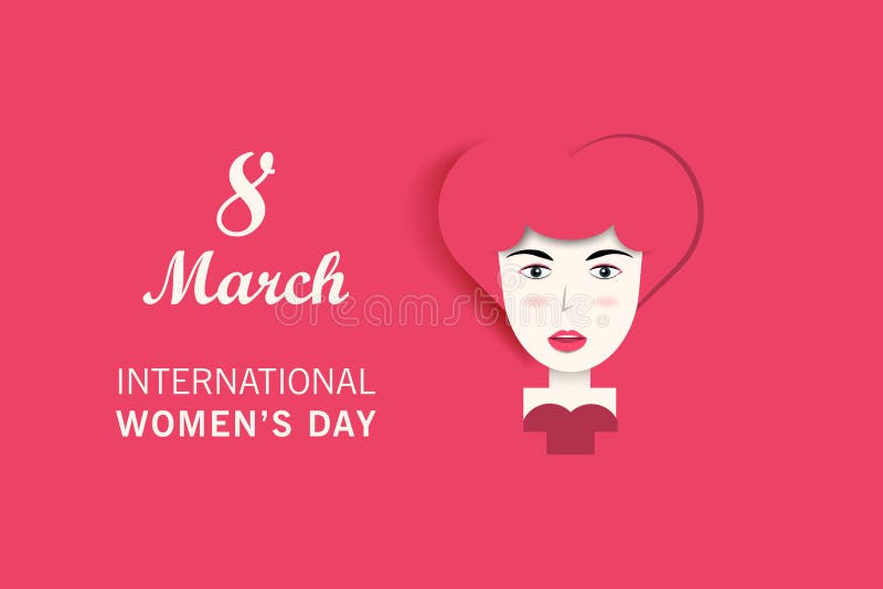 International Women`s Day Poster Woman Sex Gender Sign With Head