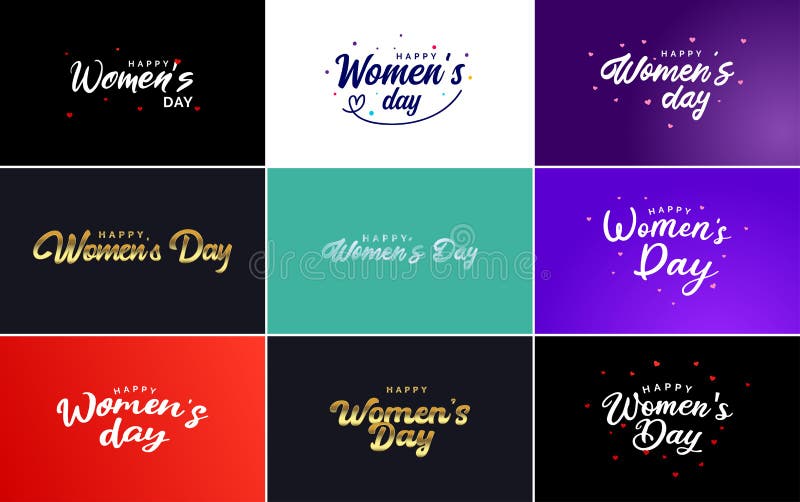 International Women S Day Vector Hand-written Typography Background ...