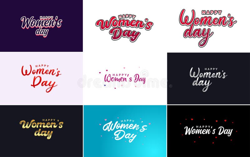 International Women S Day Vector Hand-written Typography Background ...