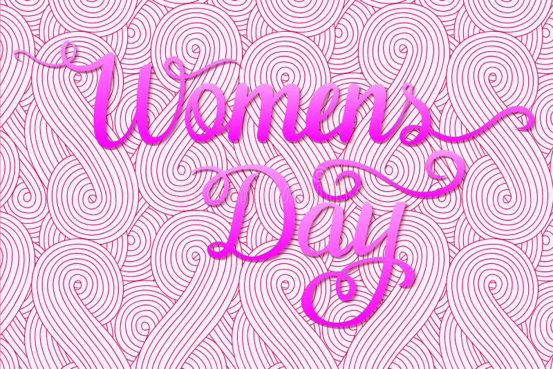 International Womens Day. Lettering Design Stock Illustration ...
