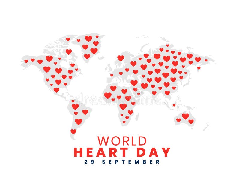International World Heart Day Event Poster Design Vector Stock Vector ...