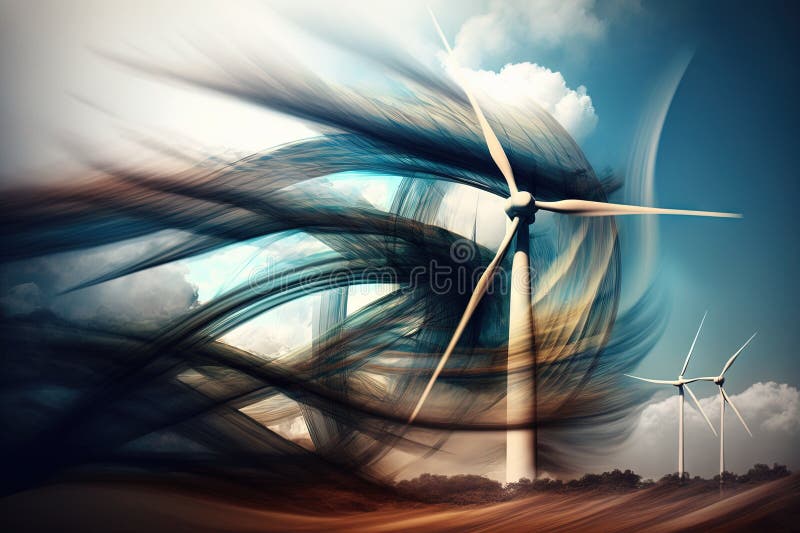 World Wind Day Abstract Illustration Generative Ai Stock Illustration ...