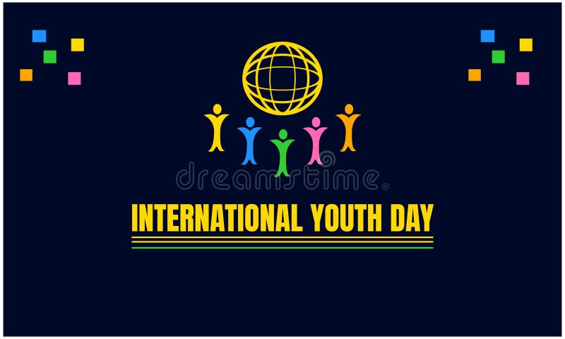 International Youth Day Celebration Design Templet Stock Vector ...