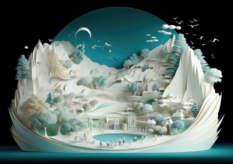 International Youth Day with Paper Layer Cut Style Background. AI ...