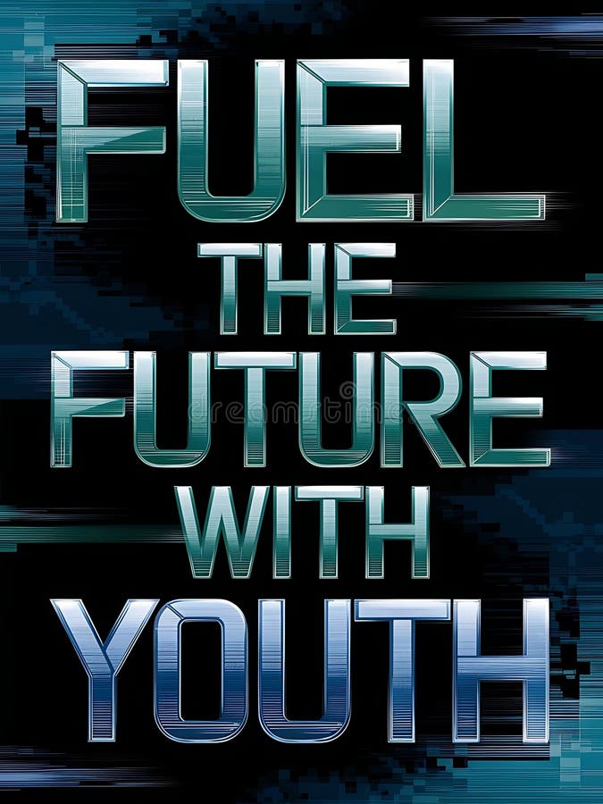 International Youth Day Design Featuring Fuel the Future with Youth Stock Illustration ...