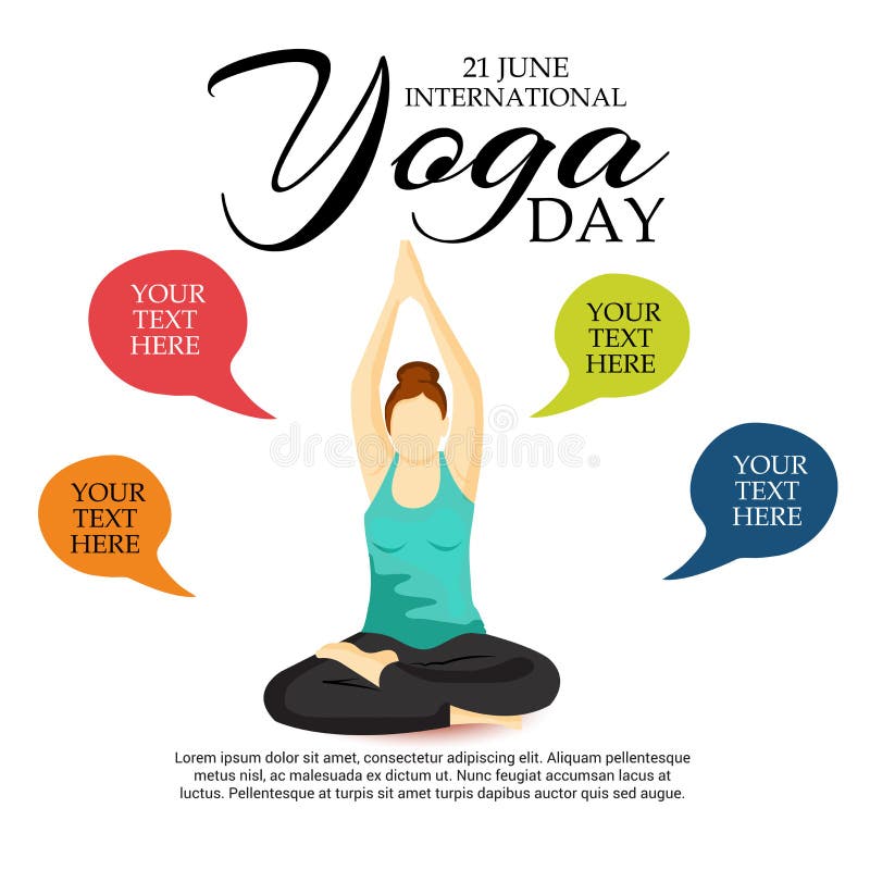 Internationaler Yoga-Tag stock abbildung. Illustration von ...