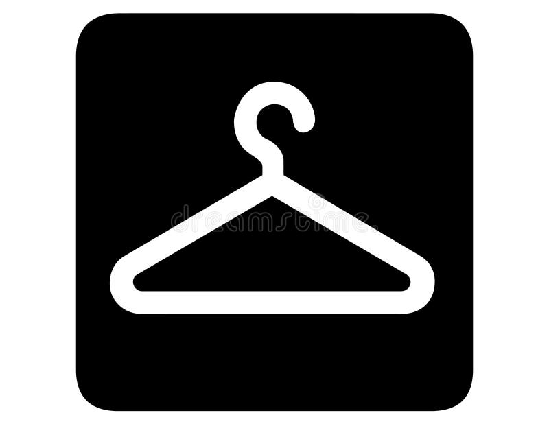 Coat Check Inverted Symbol Version for Public Access System. Stock ...
