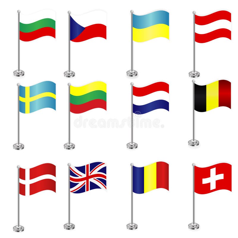 Internationella flaggor stock illustrationer. Illustration av chad ...