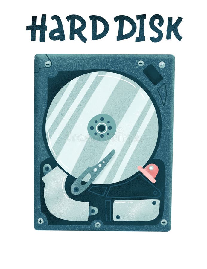 Interne Harde Schijf Van De Computer. Harddisk Met Platte Texturele ...