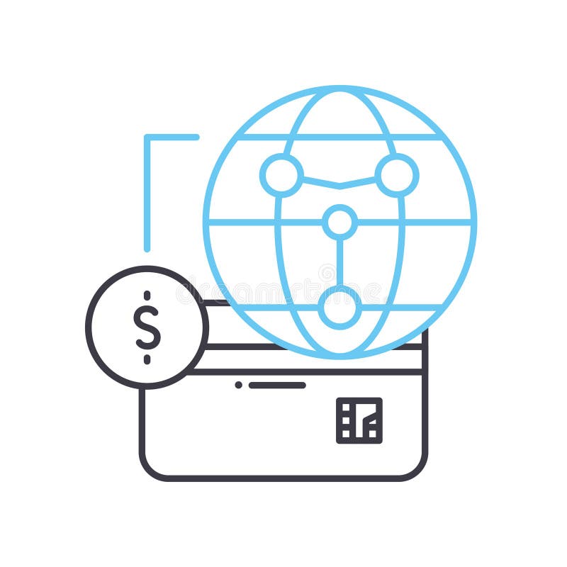 Interner Line Icon, Outline Symbol, Vector Illustration, Concept Sign ...