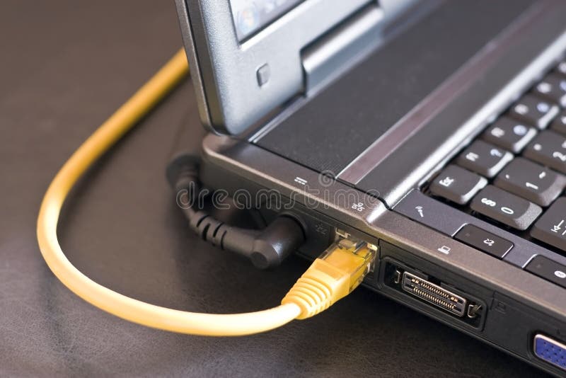 External Hard Disk Connect To Laptop Stock Photo - Image of data ...
