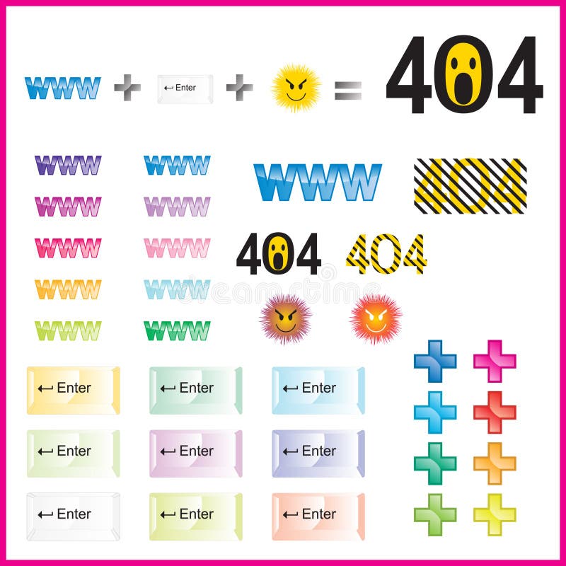 Web Internet Symbols Set Grunge Style Stock Vector - Illustration of ...