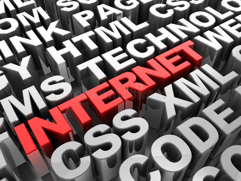 Internet Word Cloud stock vector. Illustration of group - 17385921