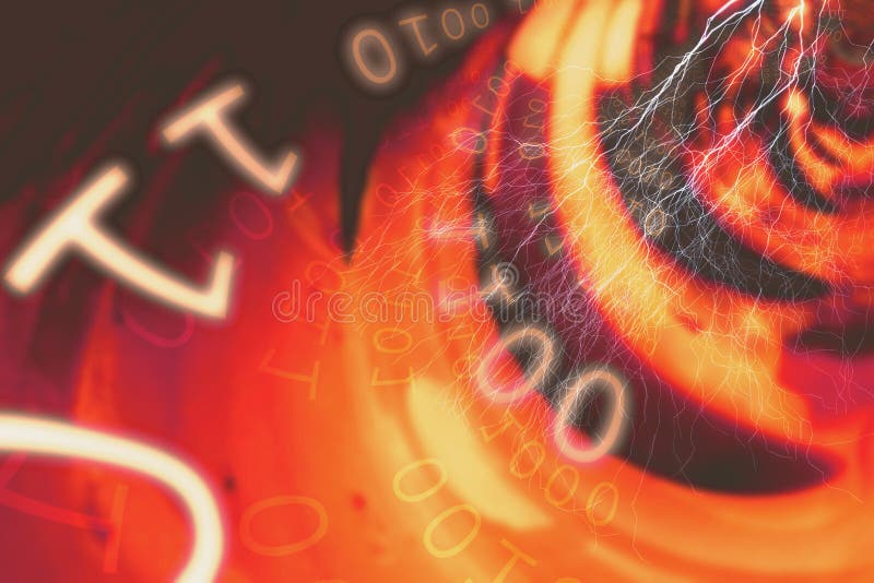 World data transfer orange stock illustration. Illustration of ...